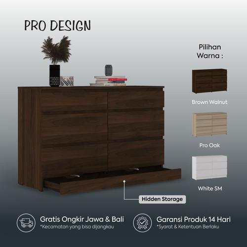 Promo Pro Design Eleven CD 3+3 Lemari Laci / Bufet / Kabinet Cicil 0% ...