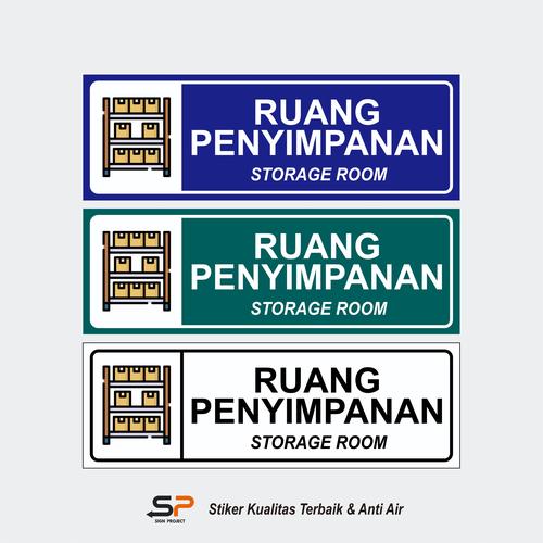 Jual Stiker Sign Ruang Penyimpanan / Storage Room - Biru - Kota Bekasi ...