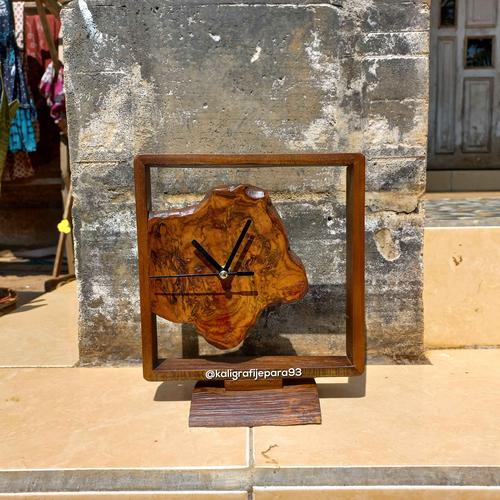 Jual Jam Meja Aesthetic Custom Grafir Kayu Jati - Kab. Jepara ...