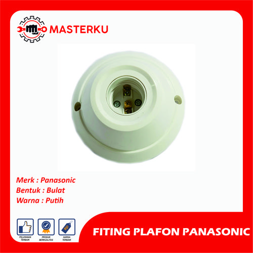 Jual Fiting Plafon Panasonic Bulat Putih / Fitting Lampu Plafon - Kota ...