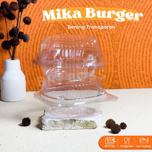 Jual Mika Burger Bening Transparan / Tempat Burger / Tray Burger / Mika ...