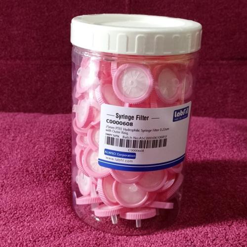 Jual Syringe Filter LABFIL PTFE Hydrophilic 0.22um 25mm with Outer Ring ...