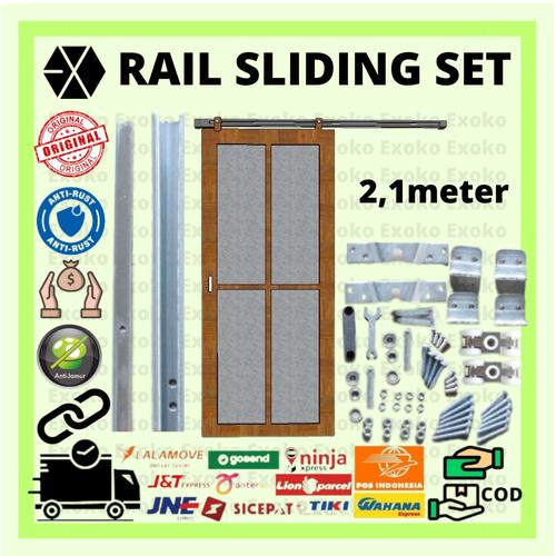 Jual Rail Sliding Rel Pintu Geser Gantung Galvanis 1 Set -WELDOM - 2,1M - Jakarta Barat - EXOKO ...