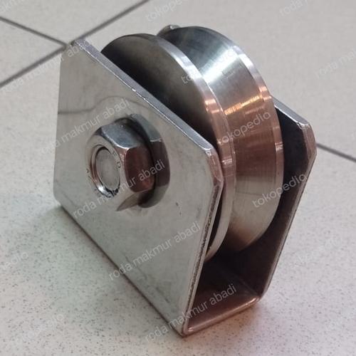 Jual roda pagar/gerbang 4 inchi stainless 304 heavy duty ( rel siku ...