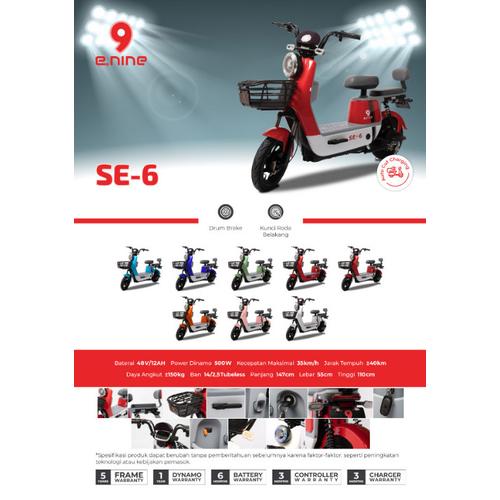 Jual Sepeda Listrik E Nine SE-6 ENINE E9 9NINE Moped Electric Bike ...
