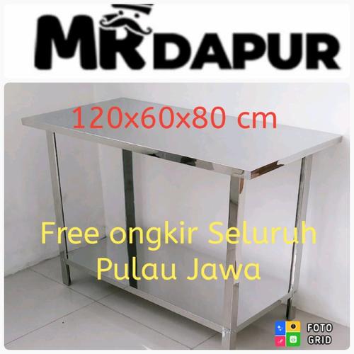 Jual Meja Kerja / Work table Stainless merk Mr Dapur Type WT1 kirim ...