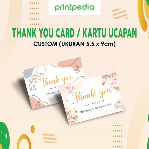 Jual Cetak Thank You Card Custom - Kartu Ucapan Custom A3+ FREE DESIGN - Kota Bekasi - Print ...