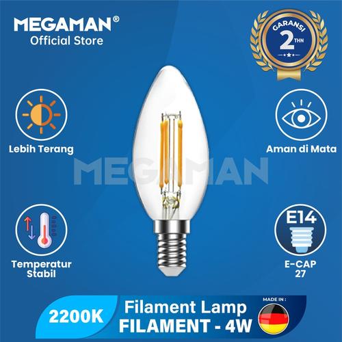 Jual LAMPU MEGAMAN Filament YTFC35 AM 4W 2200K 220-240V - Jakarta Pusat ...