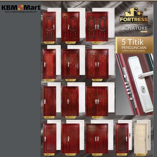 Jual FORTRESS Pintu Baja FORT 90 X 200 X 4cm Pintu Rumah Fullset Kusen ...