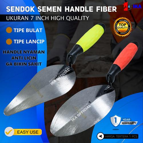 Jual Sendok semen cor tanah 7 inch JUMBO gagang fiber pasir gabus alat ...