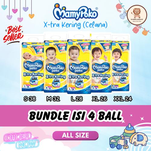 Jual BUNDLE ISI 2 MamyPoko Pants Xtra Kering Popok Celana Twinpack S-XXL - S38, BUNDLE ISI 2 ...