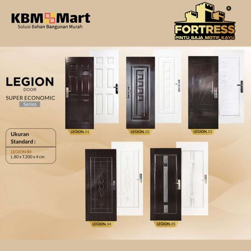 Jual FORTRESS Pintu Baja LEGION 80 X 200 X 4cm Pintu Rumah Fullset ...