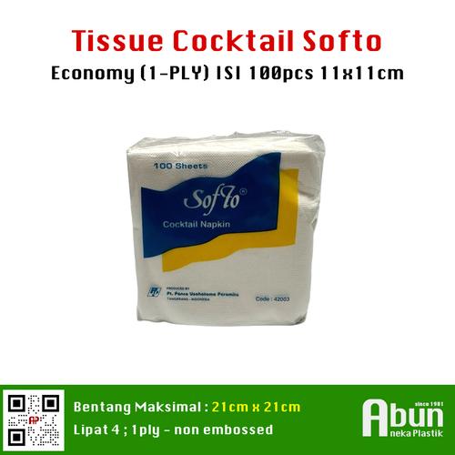 Jual Tissue Cocktail Napkin Softo isi 100 - Jakarta Selatan - Abun ...