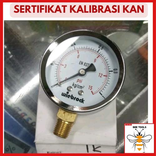 Jual Pressure Gauge Wiebrock 2.5 inch Manometer kalibrasi Sertifikat ...