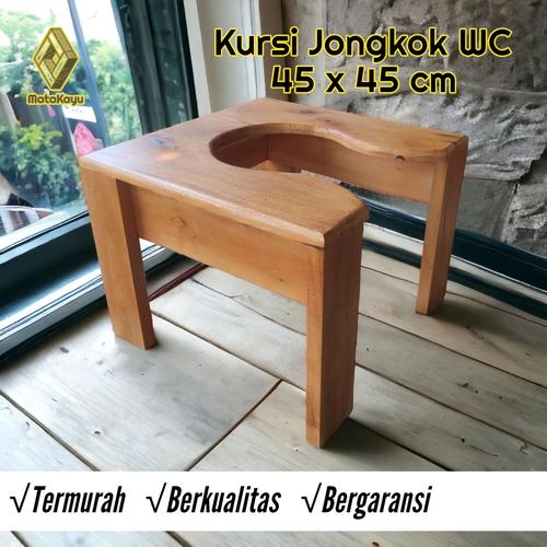 Promo Kursi toilet wc closet duduk portable kayu kursi BAB lansia 45x45 ...