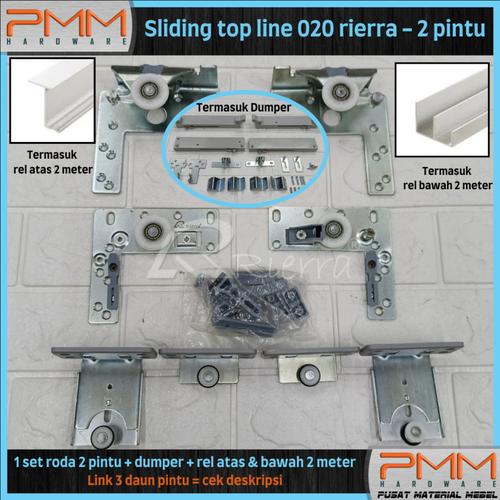 Jual REL SLIDING TOP LINE 020 RIERRA 020 *2PINTU LOAD 50KG / PINTU ...
