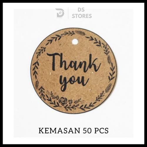Jual Hang Tag Thank You Rustik 50 Pcs Unik Modern / Kartu Ucapan Unik ...