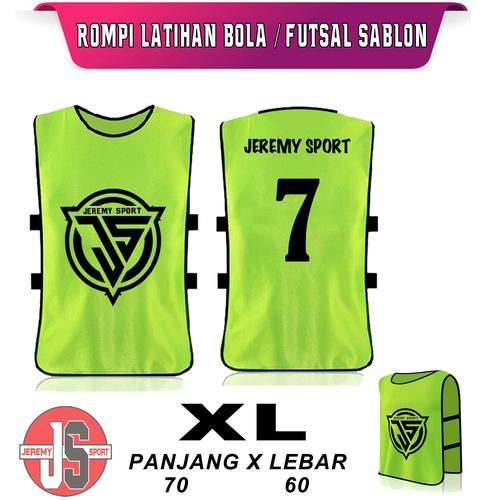 Jual Rompi Bola Karet Ukuran XL - Rompi Futsal Karet Plus Sablon 1 ...
