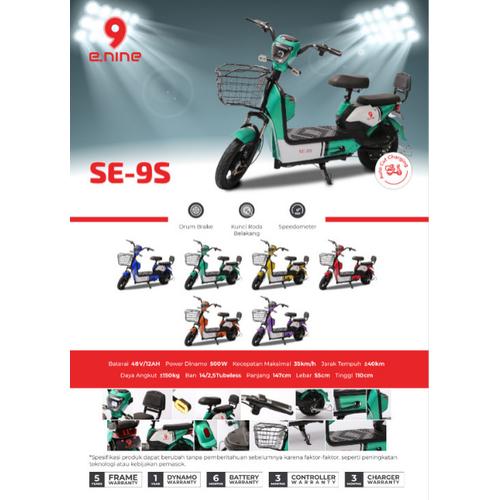 Jual Sepeda Listrik E-NINE SE-9S ENINE E9 9NINE Electric Bike - Hijau ...
