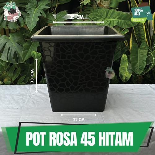 Jual Pot Bunga Kotak Putih Besar 40 Rosa Pot Taman Tanaman Hias Buah ...