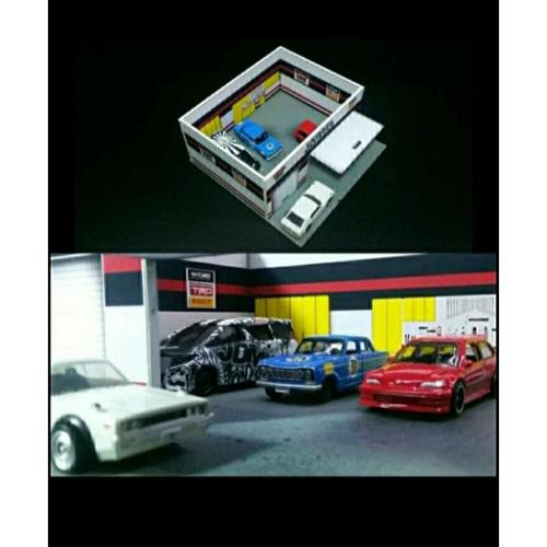 Jual Papercraft Diorama Mechanics Racing Skala 64 Diorama Garage ...
