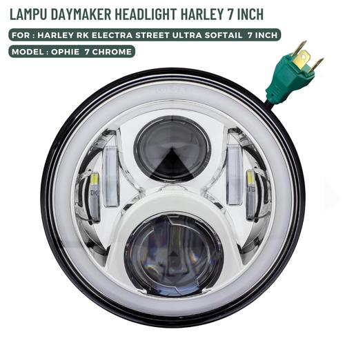 Jual REFLEKTOR LAMPU DAYMAKER 7 INC HARLEY TOURING OPHIE 7 DRL KROM ...