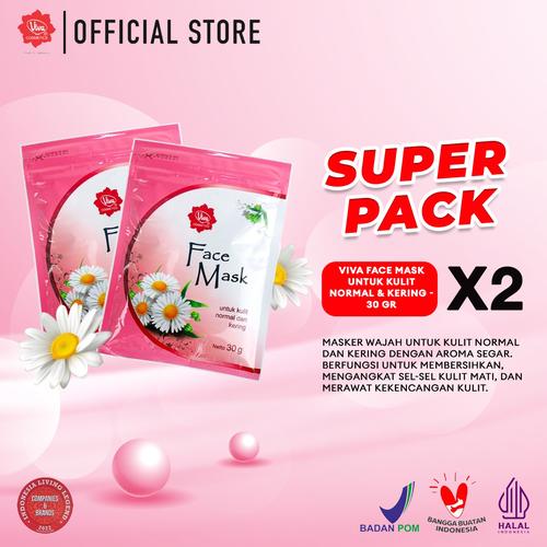 Promo [Super Pack !!!] Viva Face Mask Untuk Kulit Normal dan Kering 30 ...