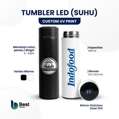 Jual Custom Tumbler LED (SUHU) 500 ml / UV Print & bebas design / Murah ...