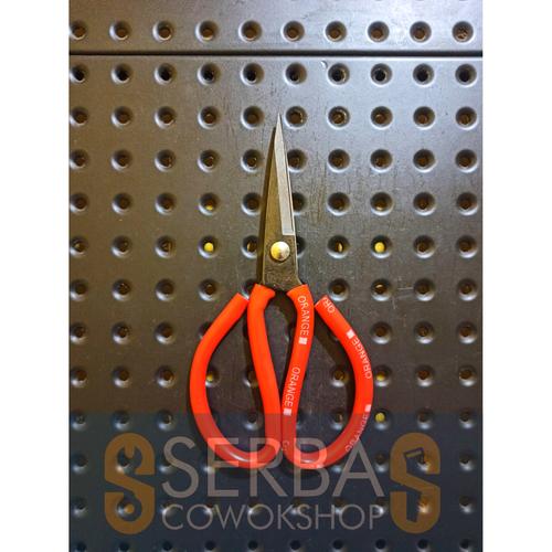 Jual ORANGE Gunting Kulit 8 Inch Gunting Kodok Seng Kain kertas Kardus ...