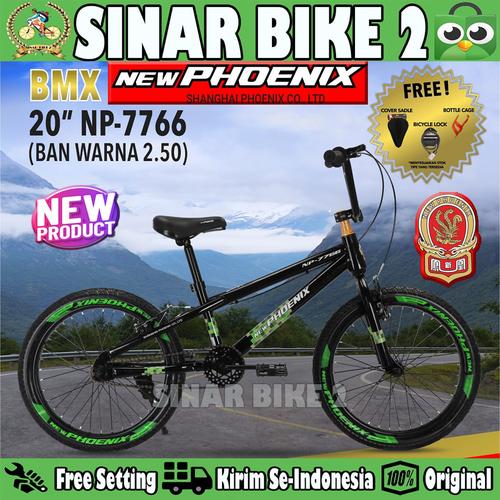 Jual Sepeda Anak Laki BMX PHOENIX 7766 20 Inch Ban 2.50 Warna - Black ...