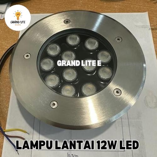 Jual Lampu Lantai LED 12W Ground Tanam 12 Mata Outdoor UpLight ...