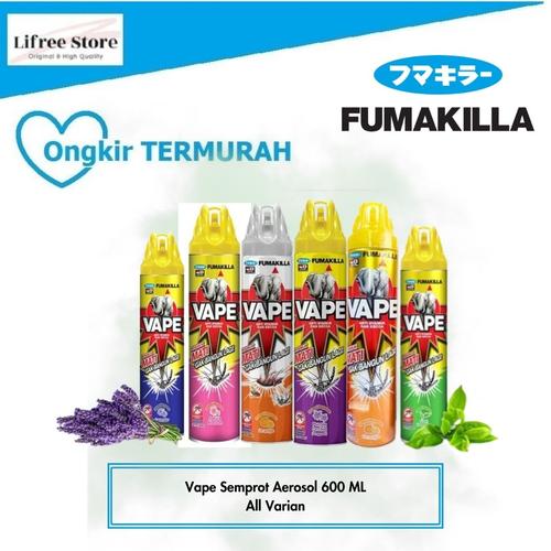 Jual Obat Nyamuk Semprot 600ml Aerosol Vape Fumakilla, sakura blossom ...