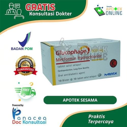 Jual GLUCOPHAGE 500 MG 10 TABLET/METFORMIN/OBAT DIABETES - Kab ...