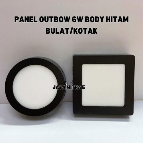 Jual Lampu Panel LED Outbow 6W 6Watt Body Hitam / Downlight Outbow 6 ...
