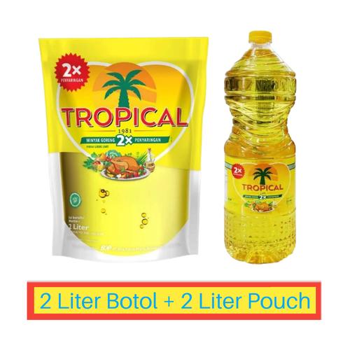 Jual Minyak Goreng Tropical 2 Liter Botol + 2 Liter Pouch (Paket ...
