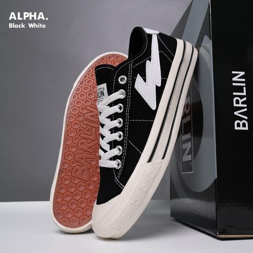 Jual BARLIN - Sepatu Sneakers Pria Wanita - Alpha - Low Black White ...