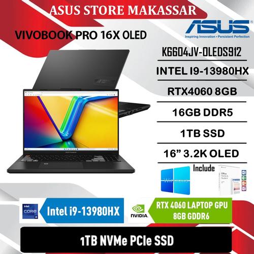 Promo ASUS VIVOBOOK PRO 16X OLED K6604JV - I9-13980HX 16GB 1TB RTX4060 ...