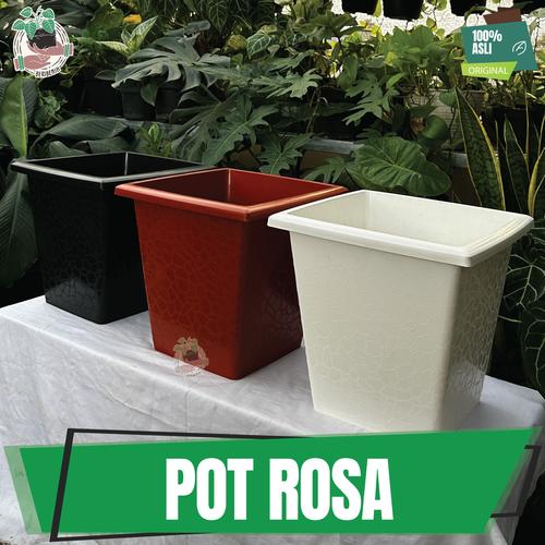 Jual Pot Bunga Kotak Putih Besar 40 Rosa Pot Taman Tanaman Hias Buah ...