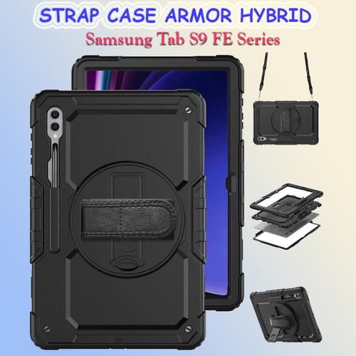Jual Samsung Tab S9 FE / S9 FE PLUS Strap Case Rugged Rubber Armor ...