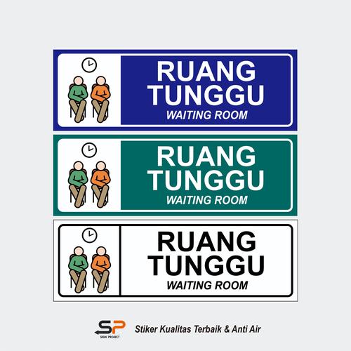 Jual Stiker Sign Ruang Tunggu / Waiting Room - Biru - Kota Bekasi ...