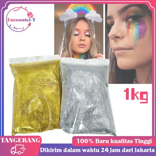 Jual Glitter Gold 1000g Serbuk Emas Gliter Bubuk Sparkling Geliter Serbuk - Perak-1kg - Kota ...