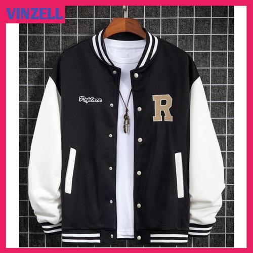 Jual jaket varsity bisbol pria wanita R logo inisial mix kombinasi 2 ...