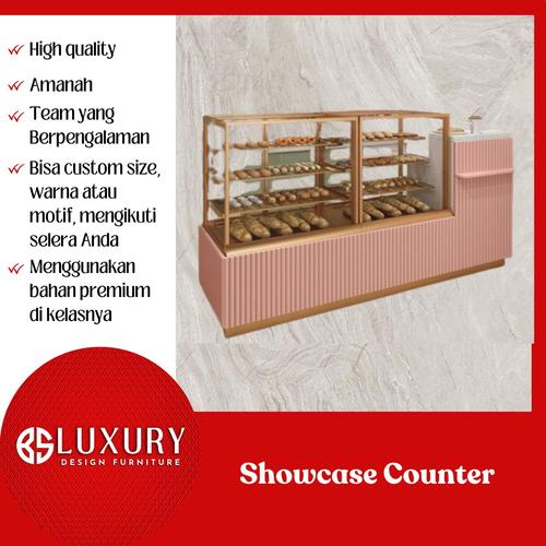 Jual Meja Kasir Etalase Kaca Display Toko Makanan Etalase Display Roti ...