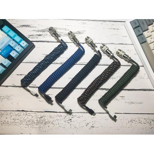 Jual Type C Coiled Cable Mechanical keyboard - Army Green - Kota ...