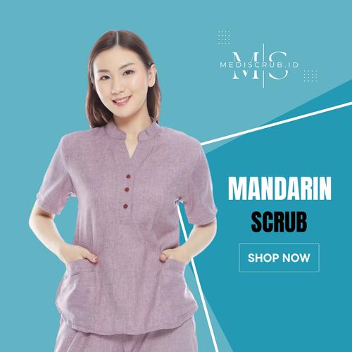 Jual Scrub Dokter Perawat Kerah Mandarin Seragam Jaga Rumah Sakit ...