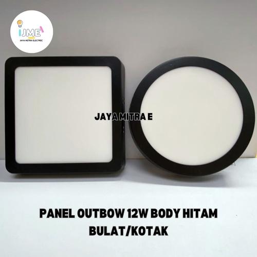 Jual Lampu Downlight LED Panel 12W Body Hitam 12 W Watt 12Watt Outbow ...