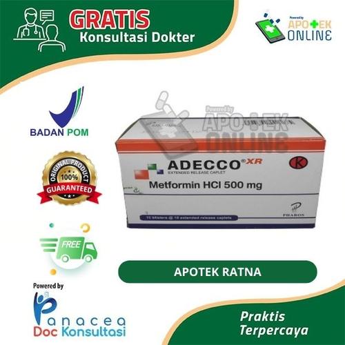 Jual ADECCO XR 500MG 1 BOX/OBAT DIABETES/METFORMIN - Kota Yogyakarta ...