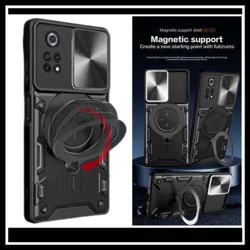 Jual Xiaomi Poco M4 Pro 4G Pattern Armor Ring Magnetic Hard Case Casing ...