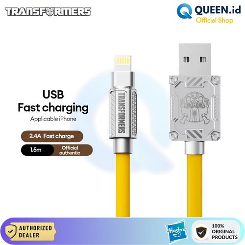 Jual TRANSFORMERS Kabel Data Charger USB Lightning 2.4A 1.5M Fast ...