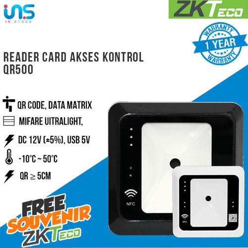 Jual Reader Akses Kontrol QR CODE Dan Kartu RFID ZKTECO QR500 GARANSI ...